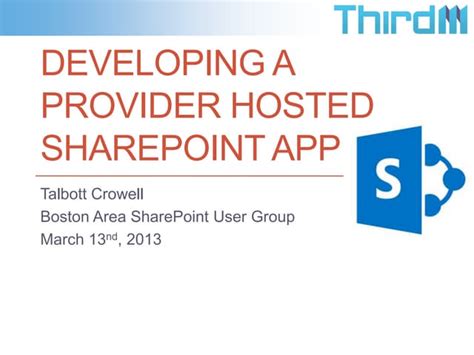 Developing A Provider Hosted Sharepoint App Ppt