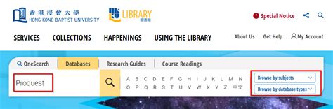 From Database List Accessing E Resources HKBU Library Research