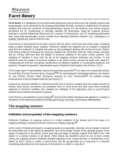 facet theory pdf science mathematics