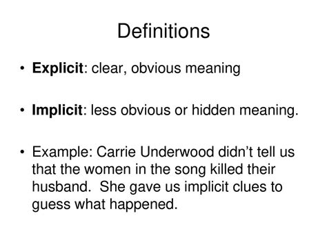 Explicit Definition