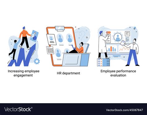 Employee Performance Evoluation Analysis Vector Image