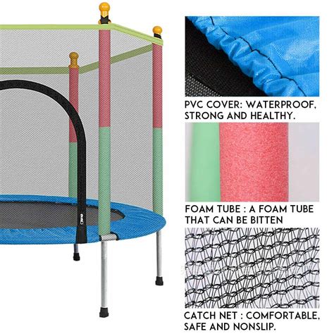 Indoor Trampoline With Protective Net For Adults K Grandado