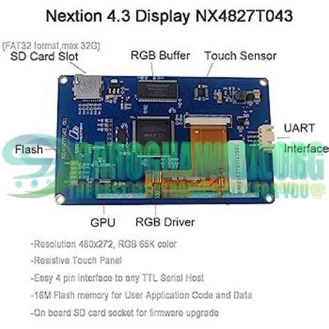 4 3 Inch Nextion Tft Hmi Lcd Touchscreen Nx4827t043 In Pakistan