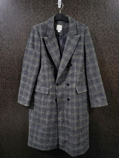 Jain Song 제인송 체크 울 롱코트 77 3140 세컨웨어 헬로마켓