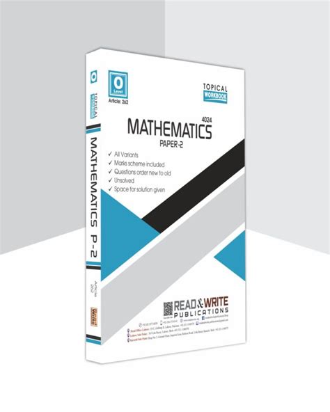 262 Mathematics O Level Paper 2 Topical Workbook By Editorial Board Read And Write