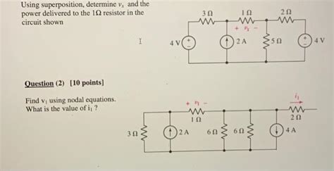solved using superposition determine vx and the power
