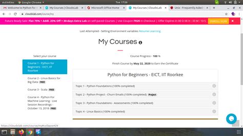 topic 3 python foundations assessments is not displayed in the course list python course