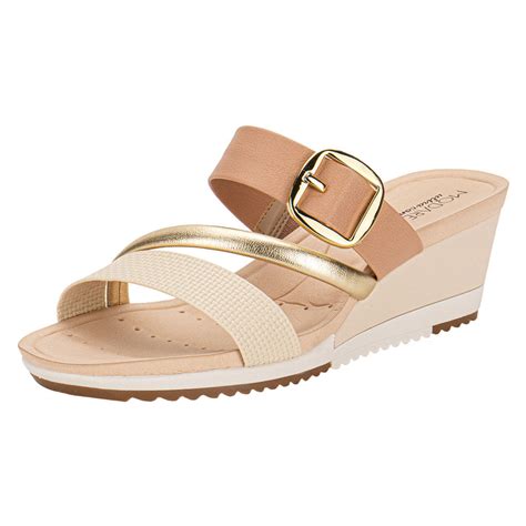 Tamanco Feminino Anabela Modare 7123152 Begeouro Clovis Calçados