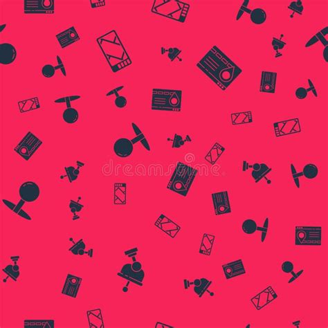 Set Radar Gps Device With Map Push Pin And Infographic Of City Navigation On Seamless Pattern