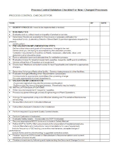 Free 10 Validation Checklist Samples [ Planning Audit Review ]