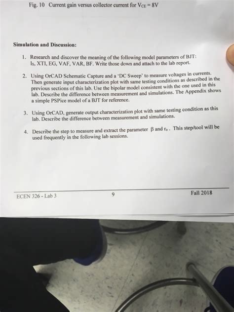 Solved Fig 10 Current Gain Versus Collector Current For