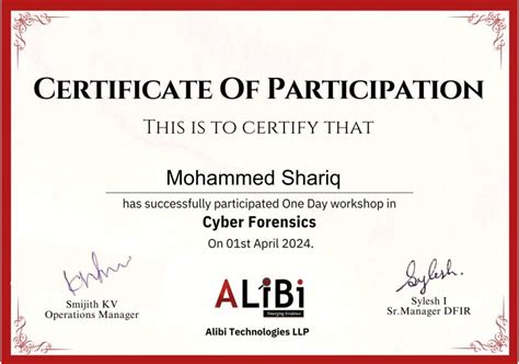 mohammed shariq on linkedin professionaldevelopment cyberforensics alibitechnologies