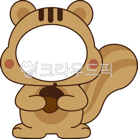다람쥐 합성도안 캐릭터 다람쥐얼굴 다람쥐합성 사진 이미지 일러스트 캘리그라피 Muuna작가