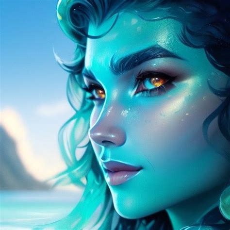 Pin By Novaxeno On 5 Azura Blue Ice Magic Leviathan Priestess