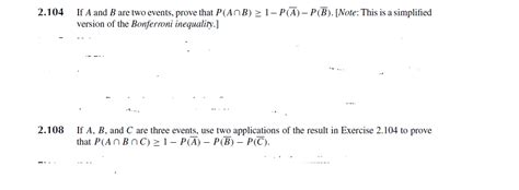 Solved 2104 If A And B Are Two Events Prove That Panb