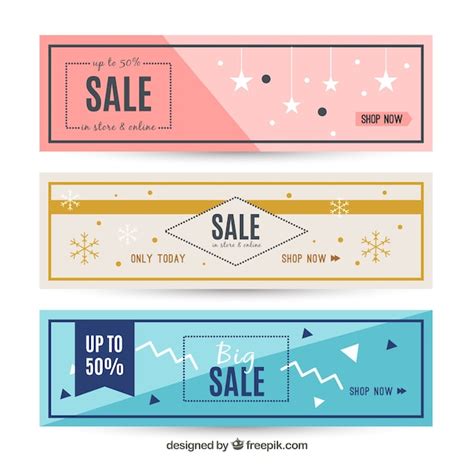 판매 배너 세트 무료 벡터