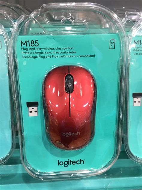 Logitech M185 Wireless Mouse Red CTI Cellular Electronic