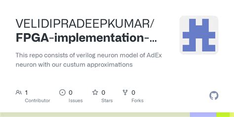 Github Velidipradeepkumarfpga Implementation Of Adex Neuron Model This Repo Consists Of