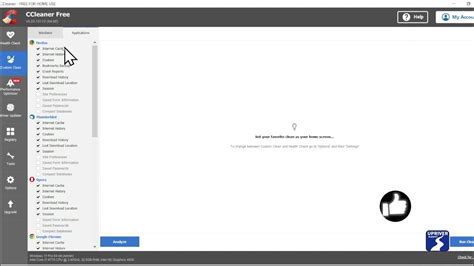 Ccleaner Advanced Settings For A Deeper Clean Applications Tab Optimal Pc Maintenance Youtube
