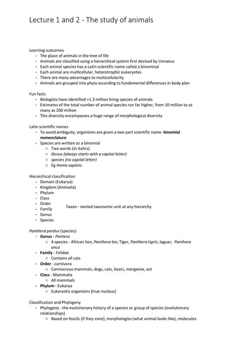 Biology Form And Function Lecture Notes Sle132 Biology Form And