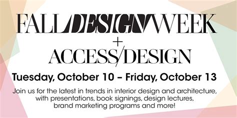 Fall Design Week SAVE THE DATE The Houston Design District