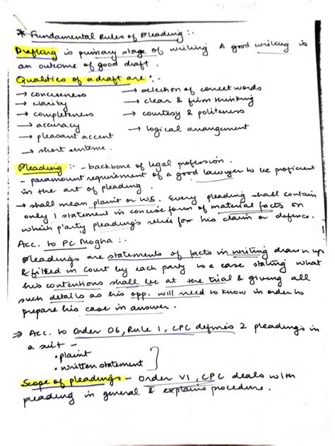 Drafting Pleading And Conveyancing Notes Pdf