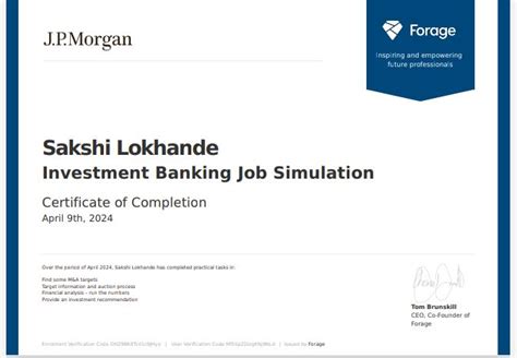 Sakshi Lokhande On Linkedin Investmentbanking Forageexperience