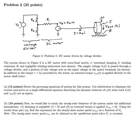 Problem 2 25 Points Ra Text DC Motor Voltage Chegg Com