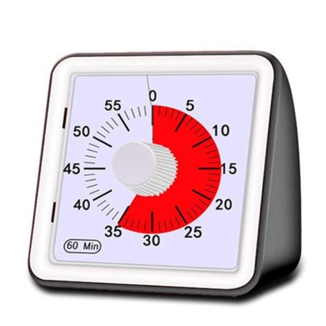 60 Minutes Analog Visual Timer Silent Countdown Vicedeal