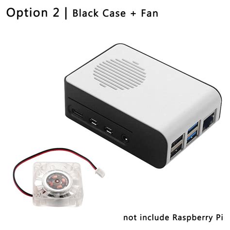Raspberry Pi 4 Abs Case With Backlight Rgb Led Fan Vicedeal