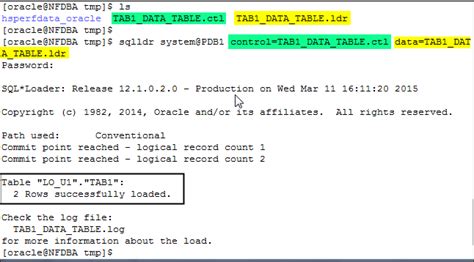 loading on premises data to the tables of the dbaas database