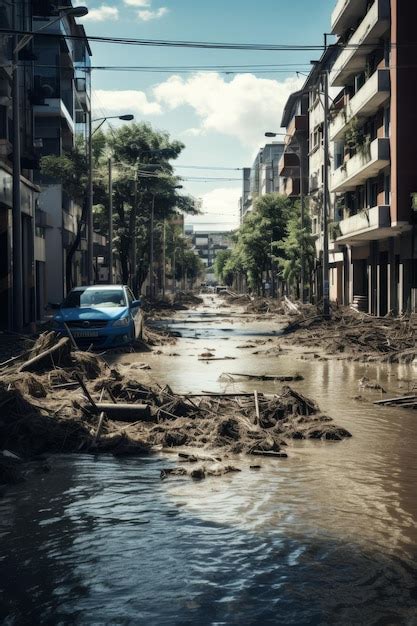 Flood In The City Generative Ai Premium Ai Generated Image