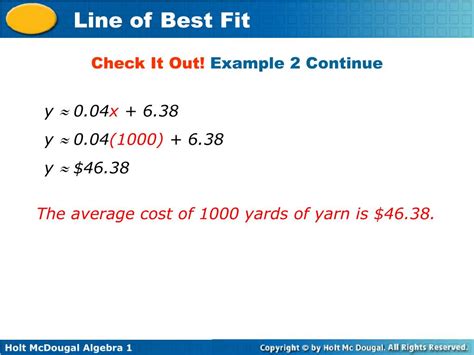 PPT Line Of Best Fit PowerPoint Presentation Free Download ID