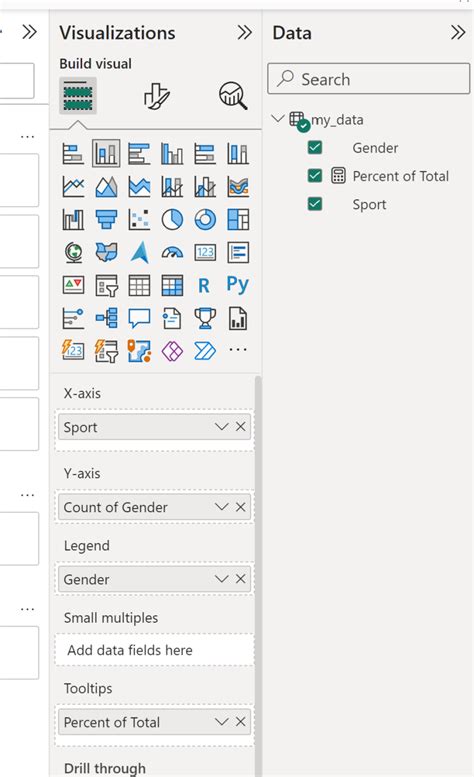 Power BI Display Percentage In Stacked Column Chart