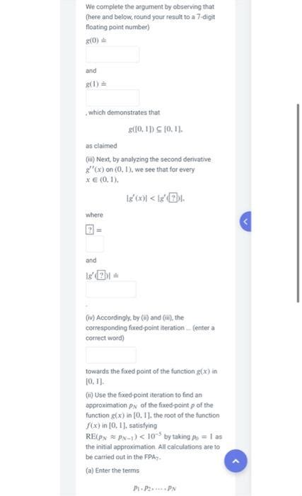 solved fixed point iteration consider the problem of