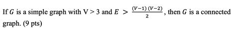 Solved Suppose That We Have An Undirected Graph G V E