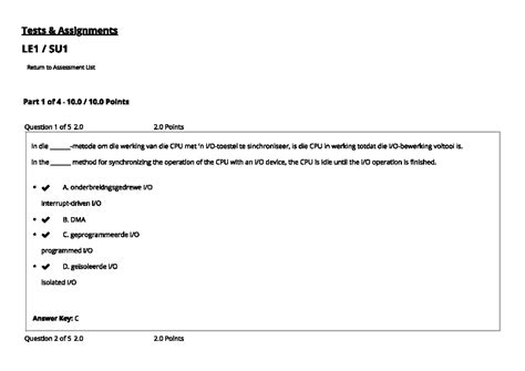 Su1 Memo Su1 Memo Tests And Assignments Le1 Su1 Return To
