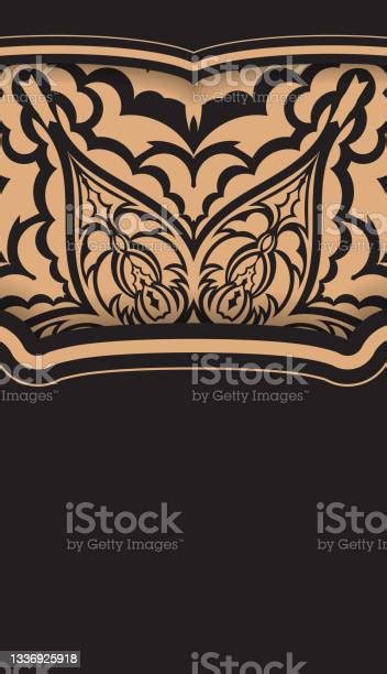 고급 장식과 검은 색의 인쇄 디자인 엽서에 대한 템플릿 텍스트 및 빈티지 패턴에 대한 장소와 초대 준비 0명에 대한 스톡 벡터 아트 및 기타 이미지 Istock