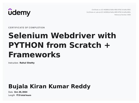 Bujala Kiran Kumar Reddy On Linkedin Selenium Python Automation