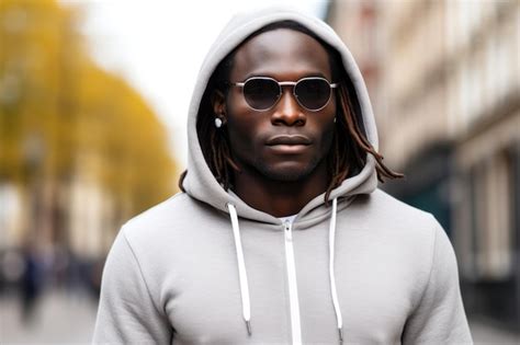 A Man Wearing Sunglasses And A Hoodie Premium Ai Generated Image