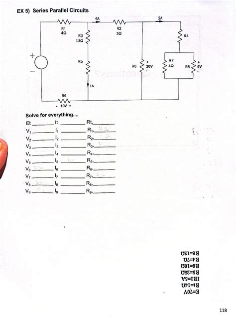 Solved EX 5 Series Parallel Circuits Solve For Chegg Com