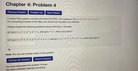 Solved Chapter 4 Problem 4 Previous Problem Problern List