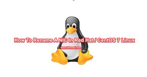 How To Rename NIC In Linux CentOS RHEL TekNeed