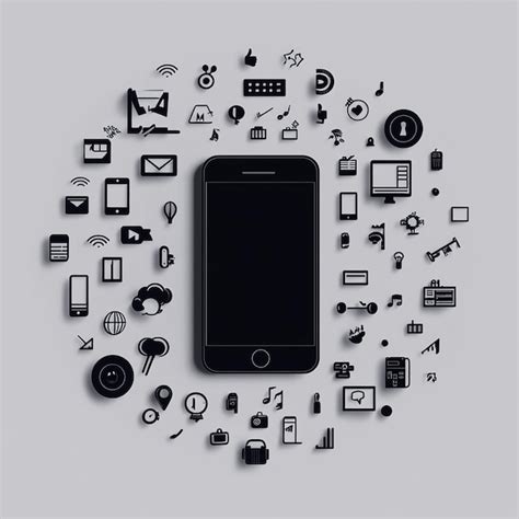 Photo Of A Mobile Phone With Floating Social Media Icons Premium Ai Generated Image