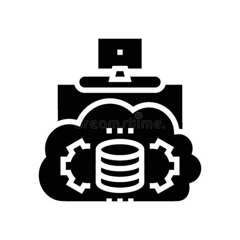 Serverless Architecture Software Glyph Icon Vector Illustration Stock Illustration