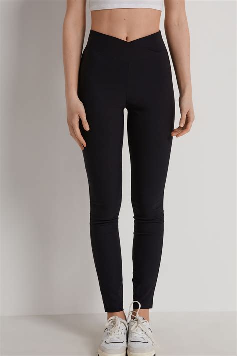 Canvas Leggings With Crossover Leggings Women Tezenis