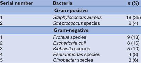 Bacterial Isolates From Diabetic Foot Infection Download Scientific