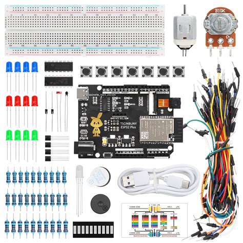 Tscinbuny Esp32 Plus Iot Learning Kit For Arduino Smart Electronics Development Board Kit