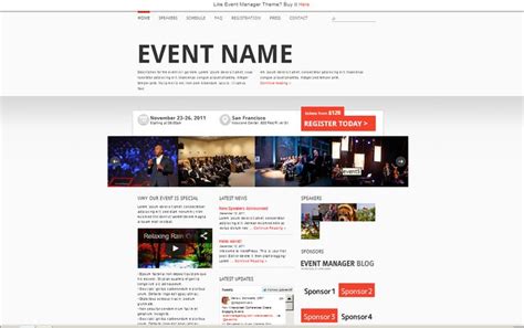 best event website templates