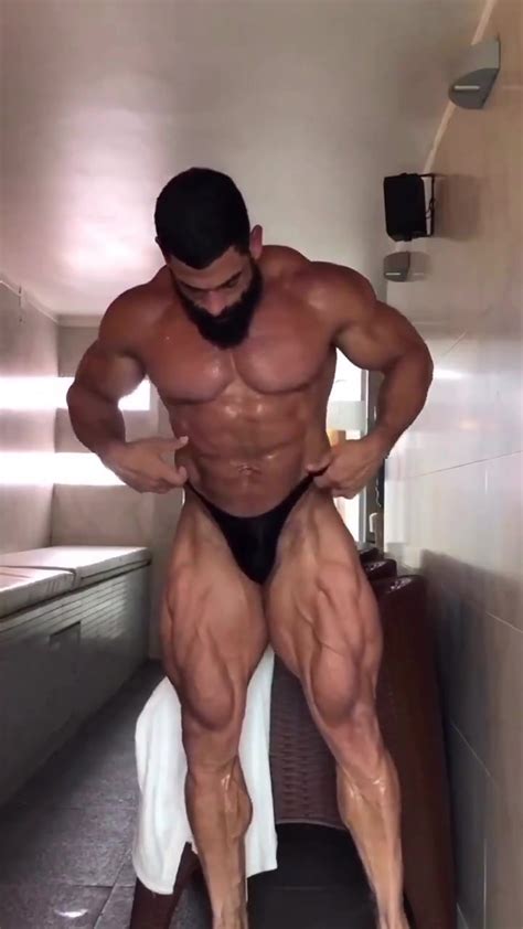 Bearded Musclebeast Unrobes And Flexes Thisvid Com